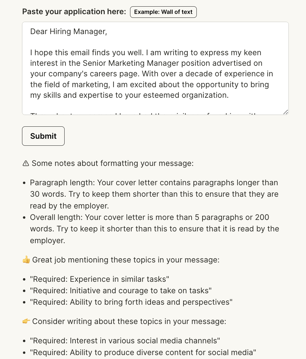 Build Cover Letter - Professional Cover Letter Generator